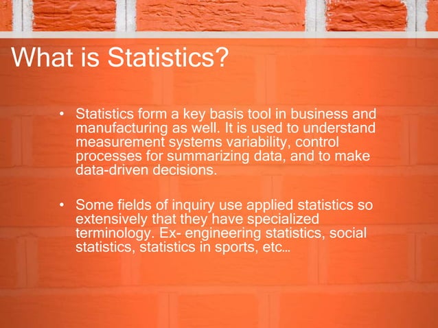 Statistics in real life | PPTX