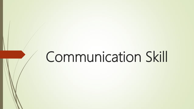Communication and presentation Skills | PPTX