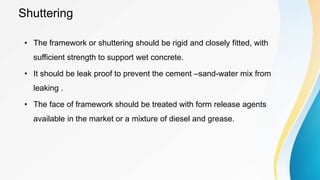 Materials required for concrete column construction | PPTX