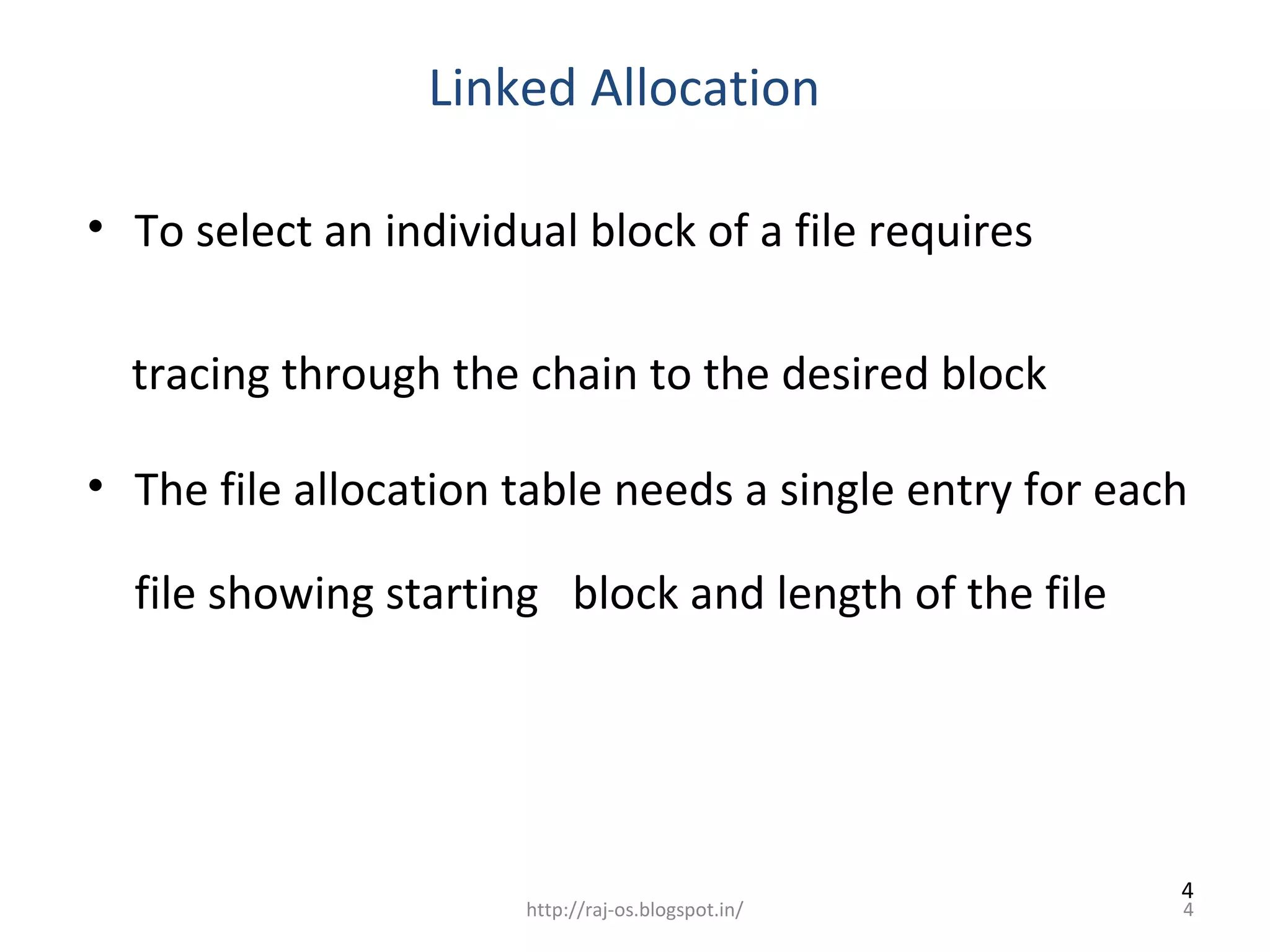 Linked allocation 48 | PPT