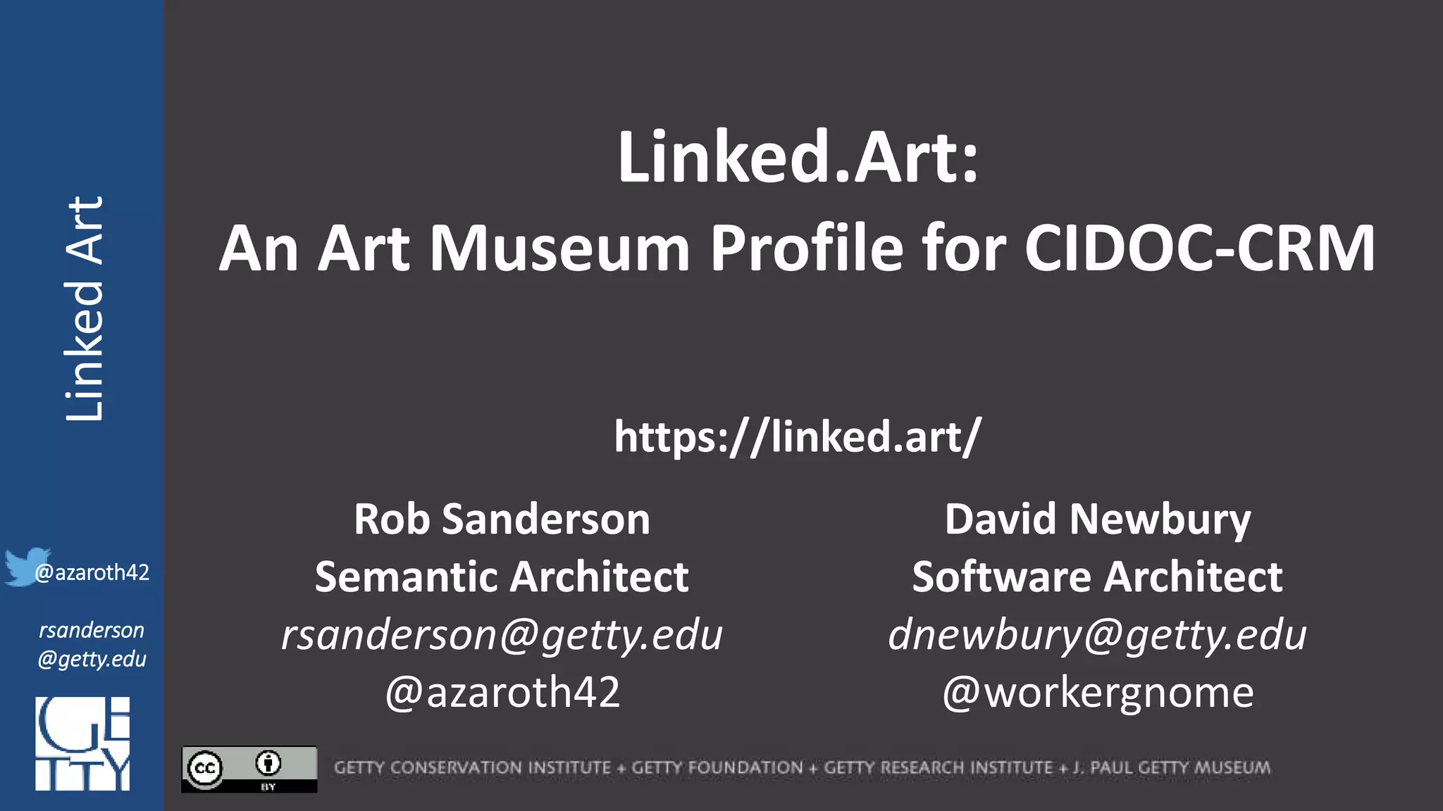 Linked Art: An Art Museum Profile for CIDOC-CRM | PPT