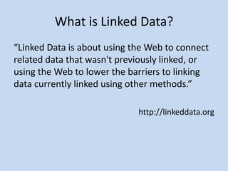 Linked Data, Library Users, and the Discovery Tools of the Future | PPTX