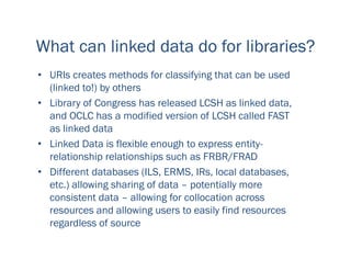 Linked data and the future of libraries | PPT