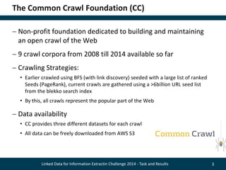 Linked Data for Information Extraction Challenge - Tasks and Results @ ISWC 2014 | PPT