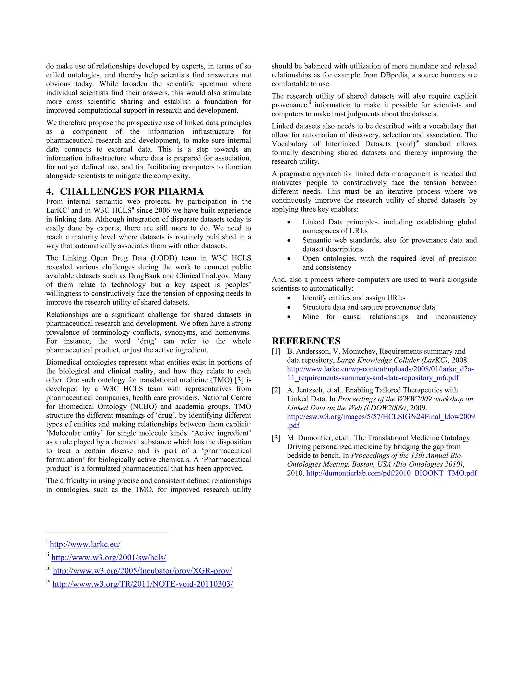 Linked data in pharma R&D | PDF