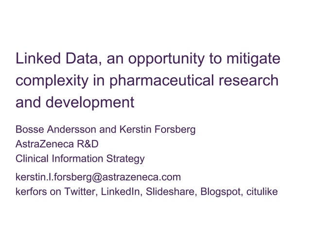 Linked data in pharma | PPT