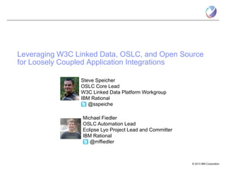 EclipseCon 2013 Learn and share about integrations using Eclipse Lyo, OSLC and Linked Data | PDF ...