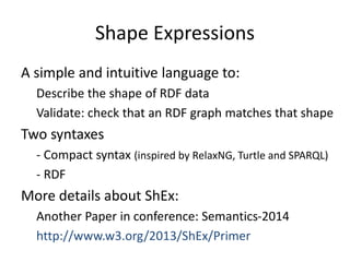 Validating and Describing Linked Data Portals using RDF Shape Expressions | PPTX