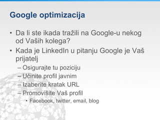LinkedIn i njegova poslovna primena | PPT