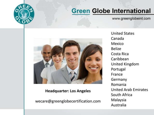 Green Globe Certification | PPTX
