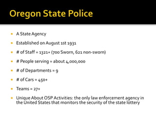 Organizational Change Manangement - Oregon State Police | PPTX