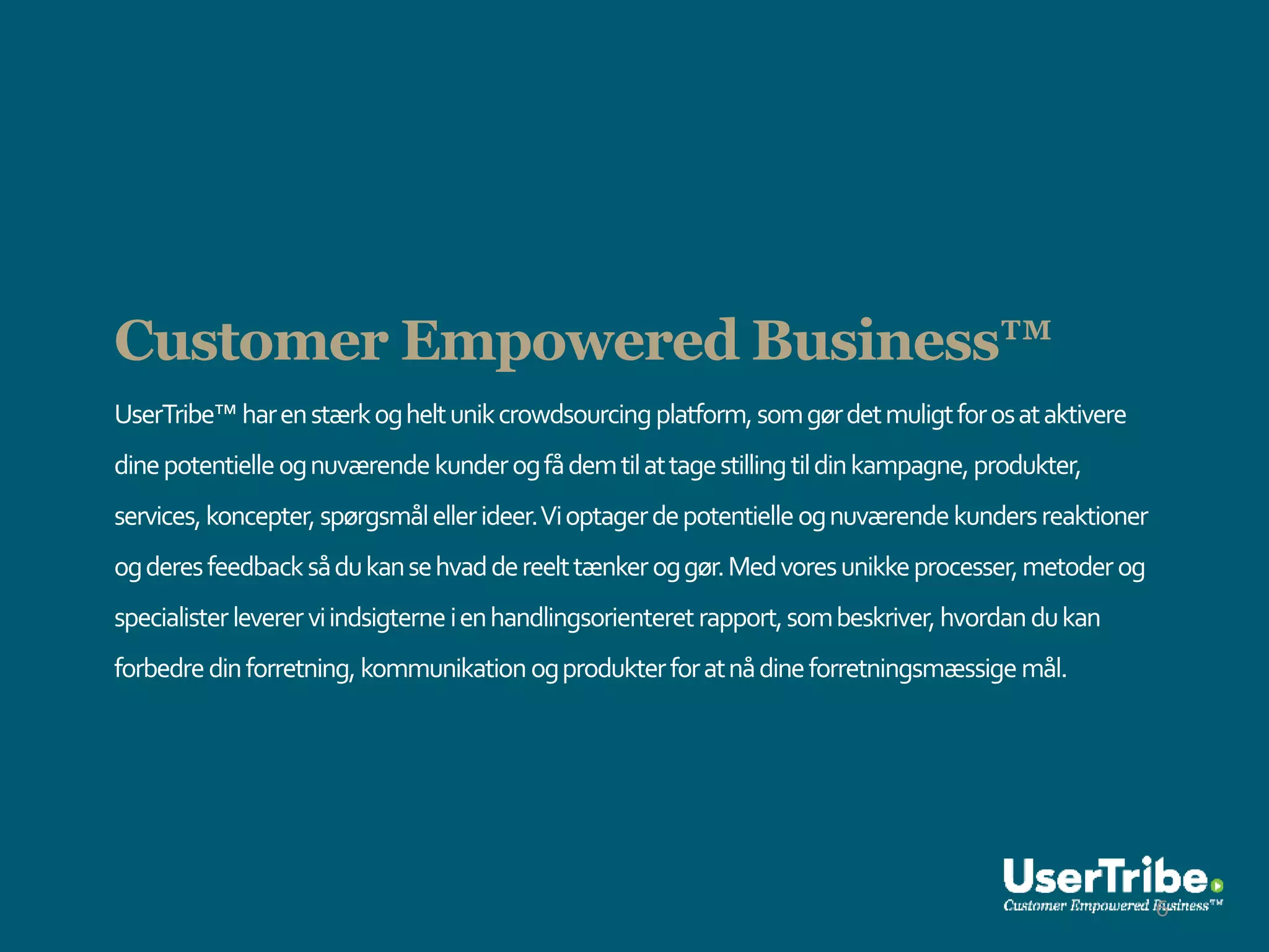UserTribe - Customer Empowered Business | PPTX