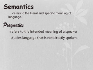 Semantic and Pragmatic | PPTX