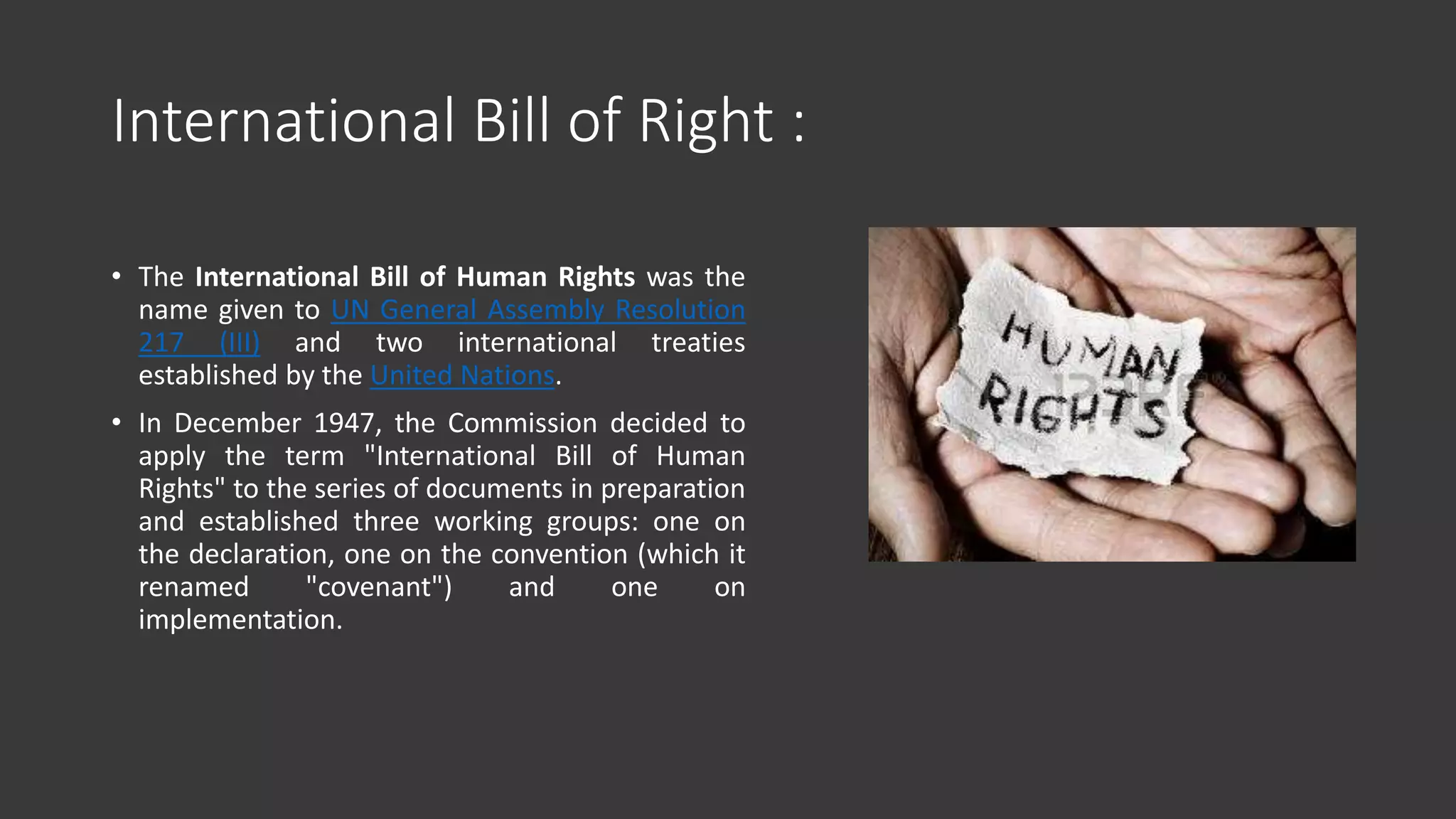 International Bill of Human Right | PPTX