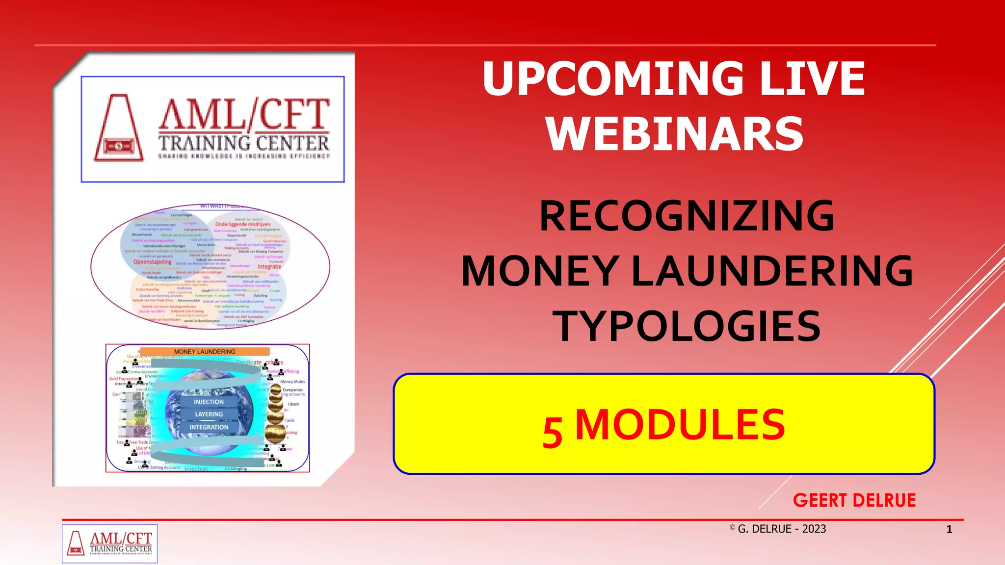 LEARNING TO RECONGNIZE MONEY LAUNDERING TYPOLOGIES - 2023 | PPT