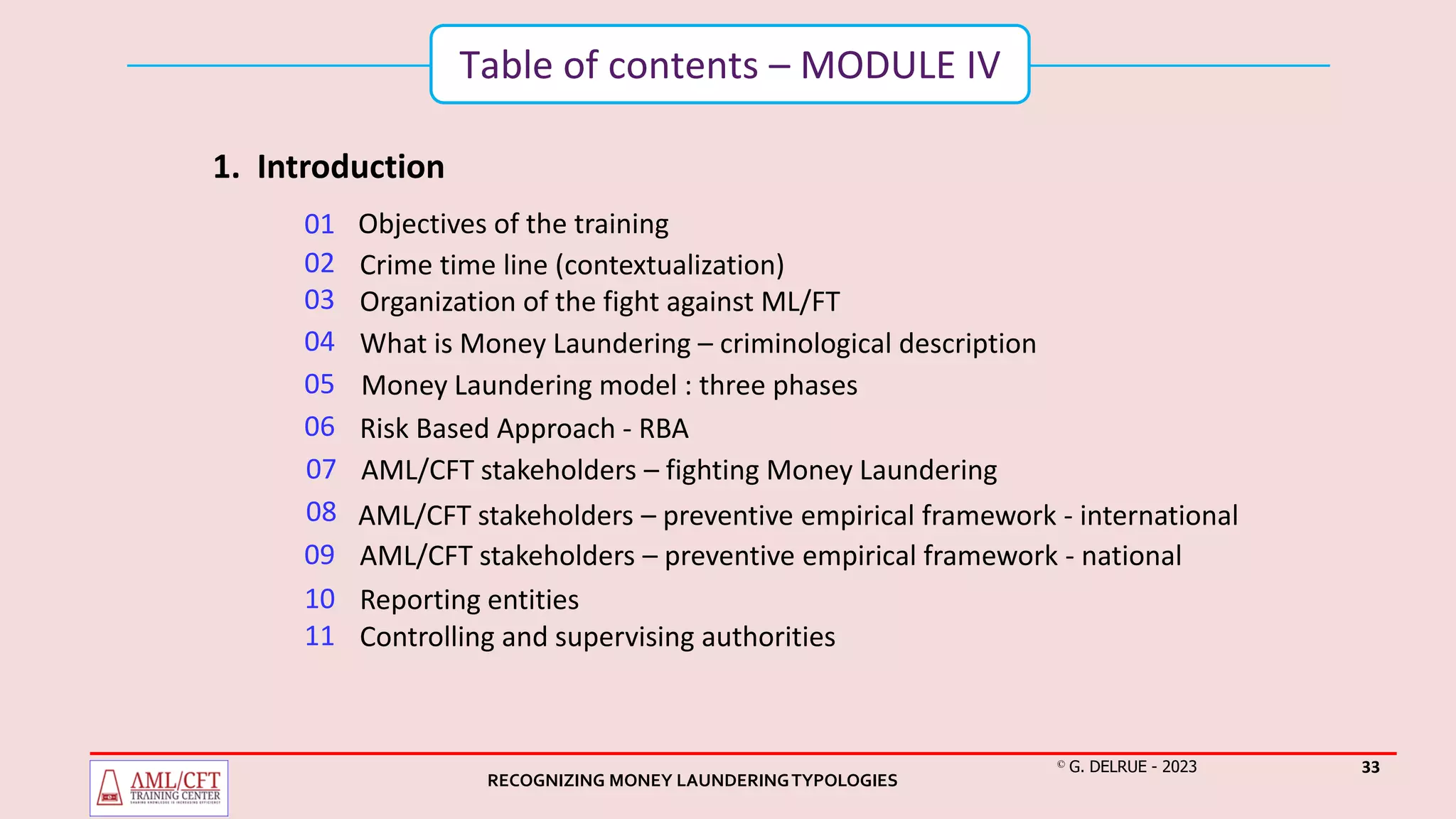LEARNING TO RECONGNIZE MONEY LAUNDERING TYPOLOGIES - 2023 | PDF