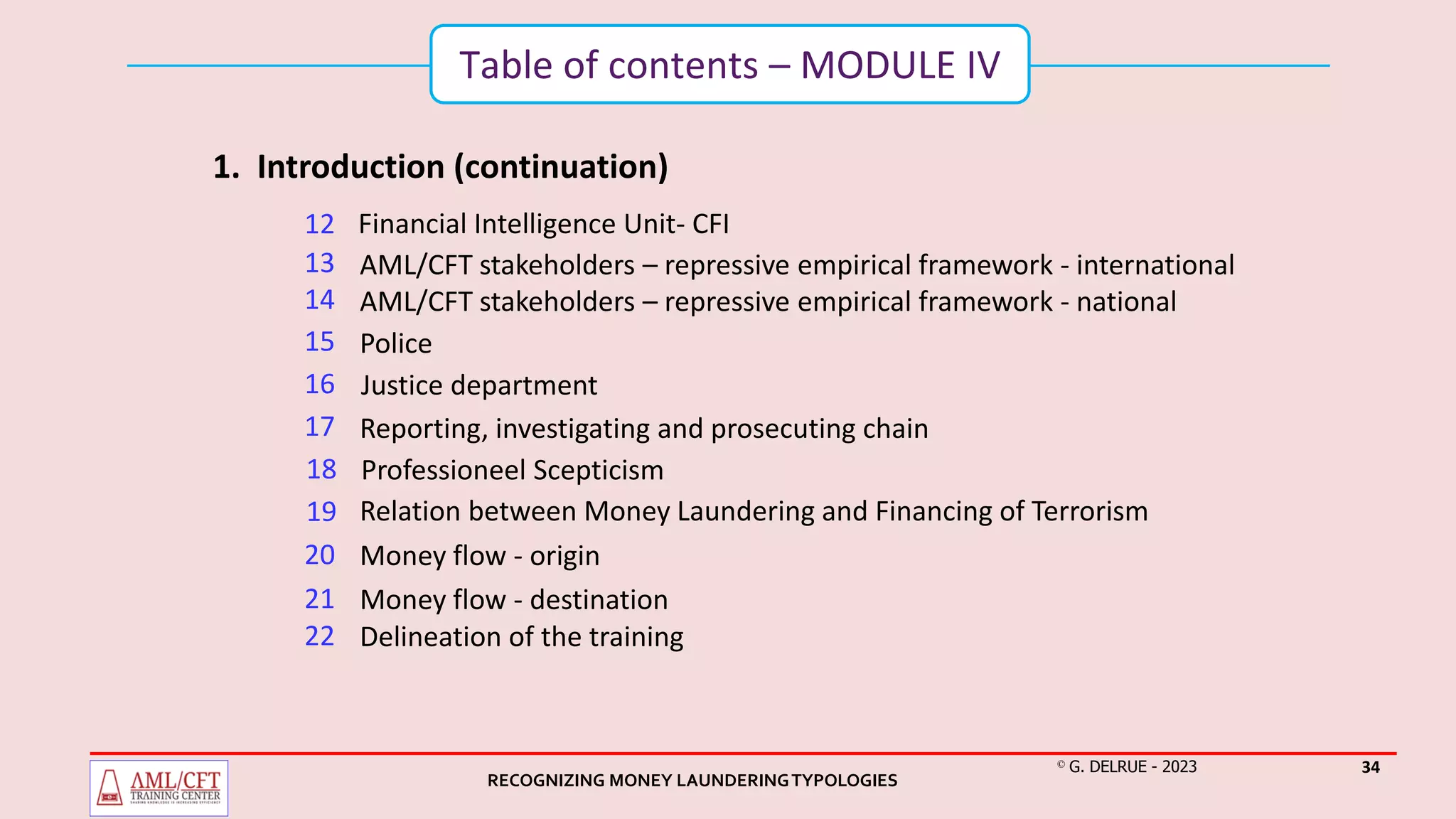 LEARNING TO RECONGNIZE MONEY LAUNDERING TYPOLOGIES - 2023 | PDF