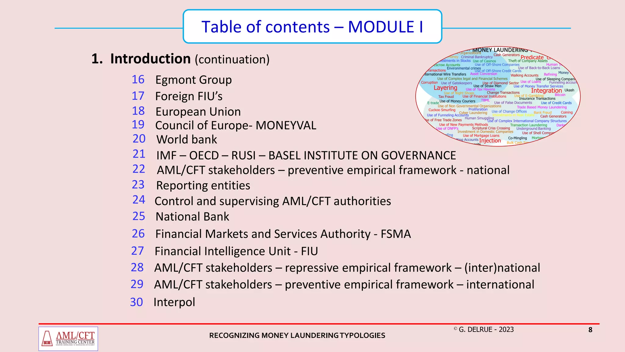 LEARNING TO RECONGNIZE MONEY LAUNDERING TYPOLOGIES - 2023 | PDF