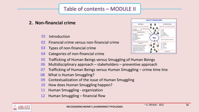 LEARNING TO RECONGNIZE MONEY LAUNDERING TYPOLOGIES - 2023 | PPT