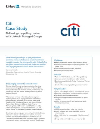LinkedIn case-study - Citi | PDF