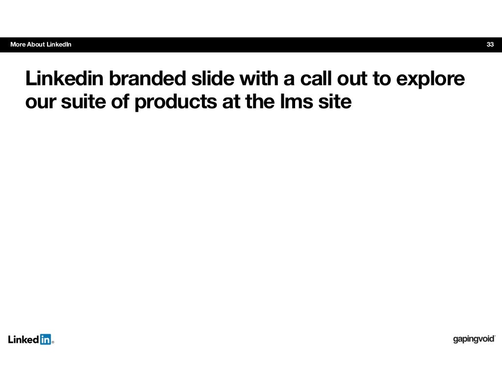 Linkedin branded slide with a