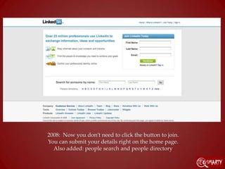 Linkedin Home Page Evolution | PPTX