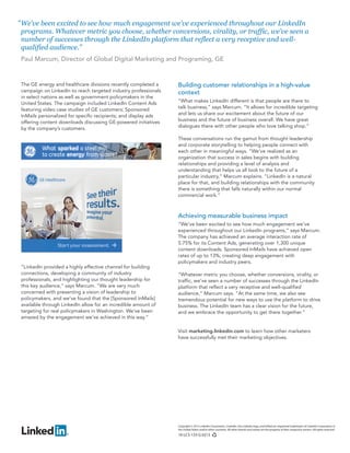 Case Study Of GE LinkedIn | PDF