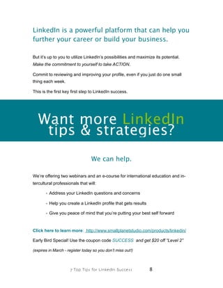 7 Tops Tips for LinkedIn Success | PDF