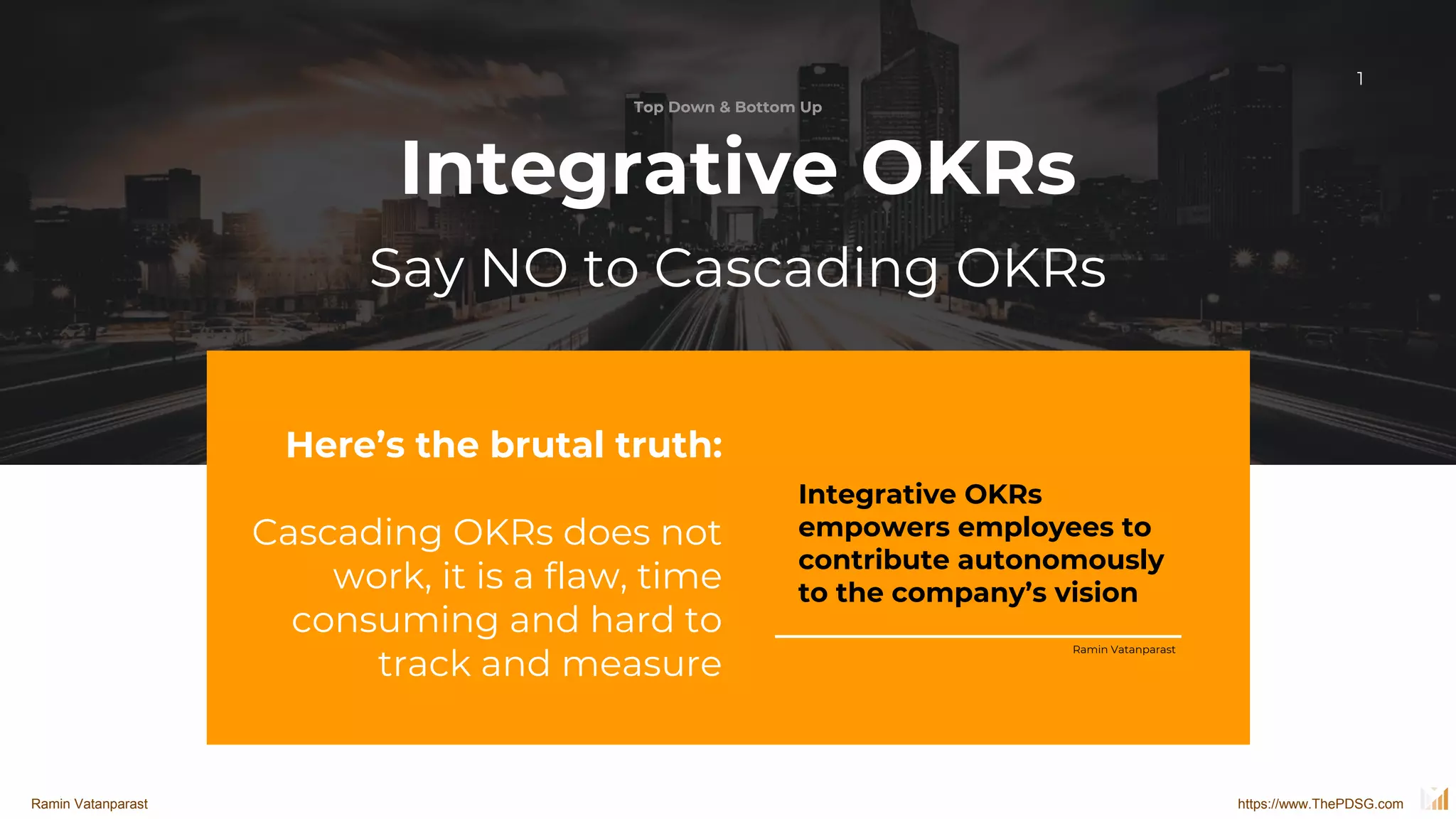 Integrative OKRs - no cascading OKRs - ramin vatanparast - the-pdsg.com