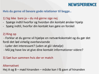 Linkedin til networking. DEL6 i webinar serie om LinkedIn for virksomheder | PPTX