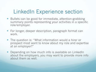 LinkedIn profile planning for personal branding | PDF