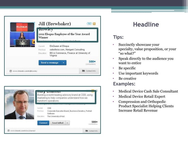 LinkedIn - Basic Profile Tutorial | PPT