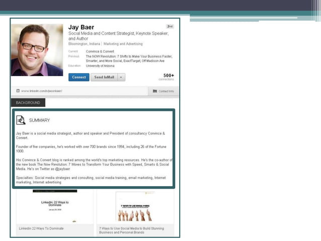 LinkedIn - Basic Profile Tutorial | PPT