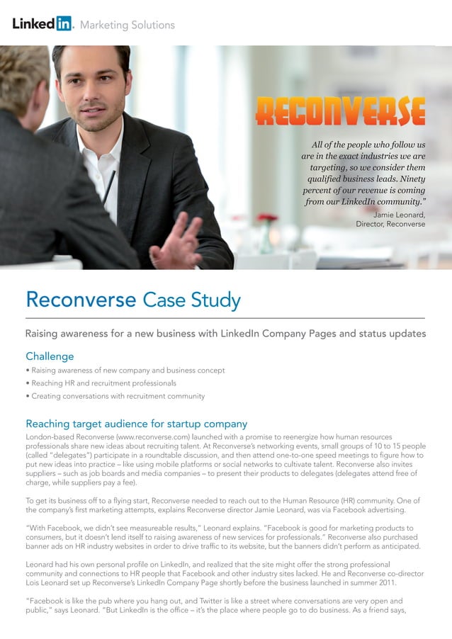LinkedIn Reconverse-case-study | PDF