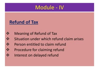 Linked in (recovery and refund of tax) | PPT