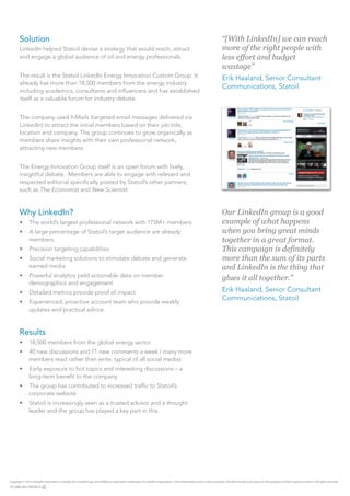 LinkedIn Statoil Case Study | PDF