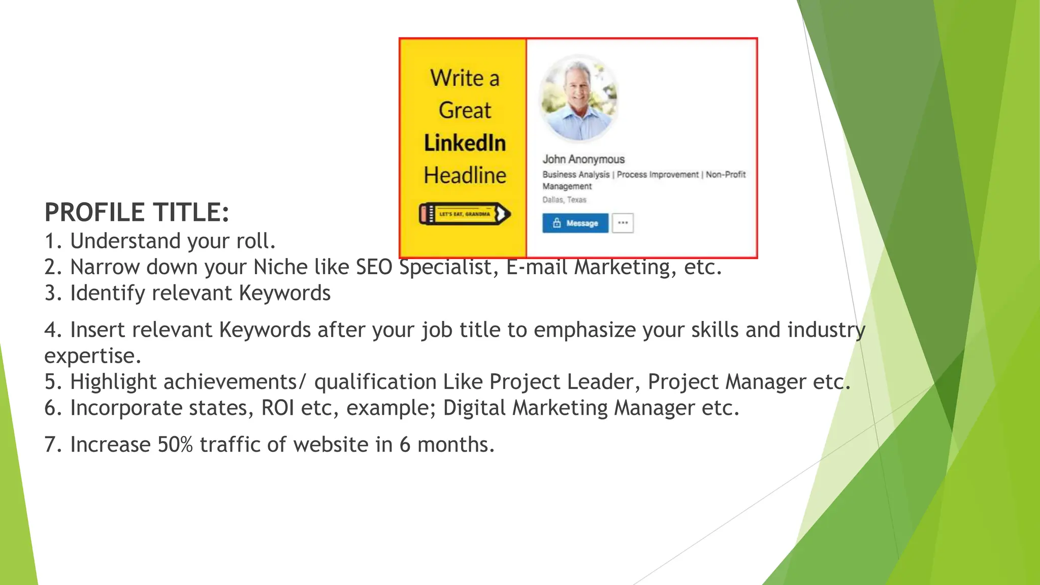 LinkedIn Optimization in detail .pptx