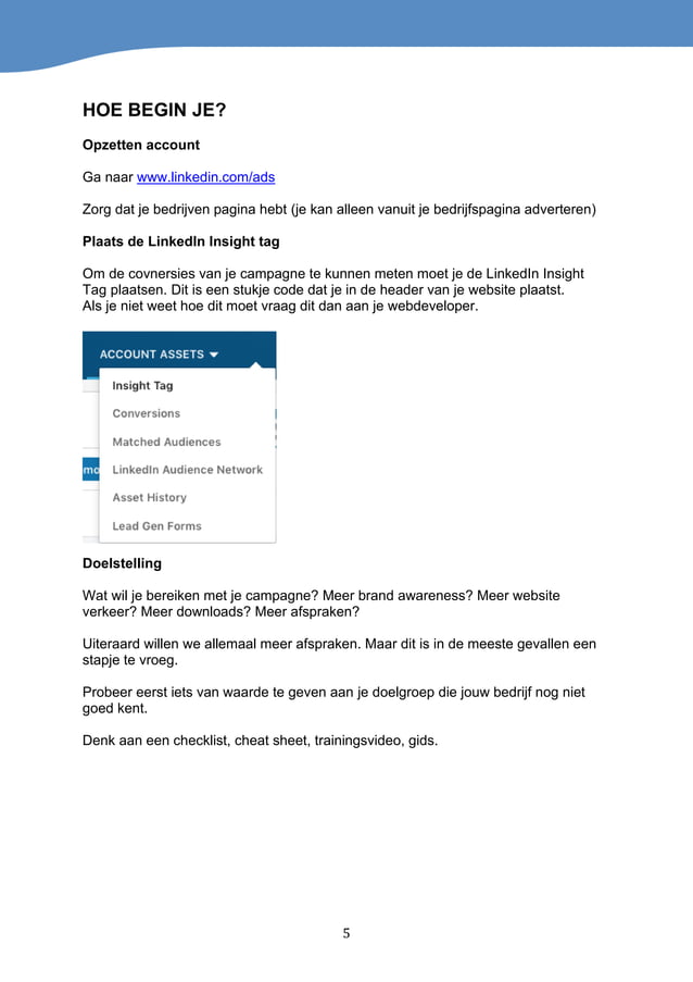 LinkedIn ads cheat sheet | PDF