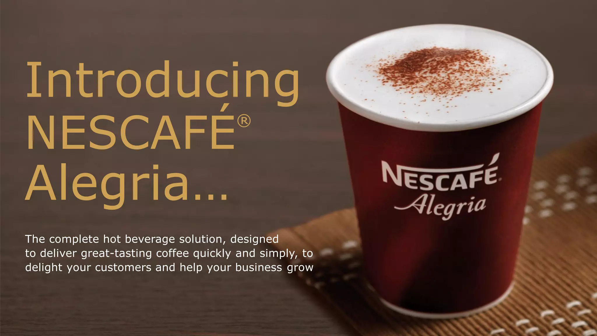 Nescafe Alegria - Coffee to go | PDF