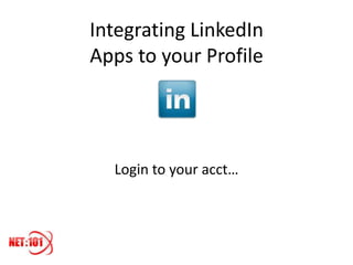 How to Add an App to Your LinkedIn Profile | PPT