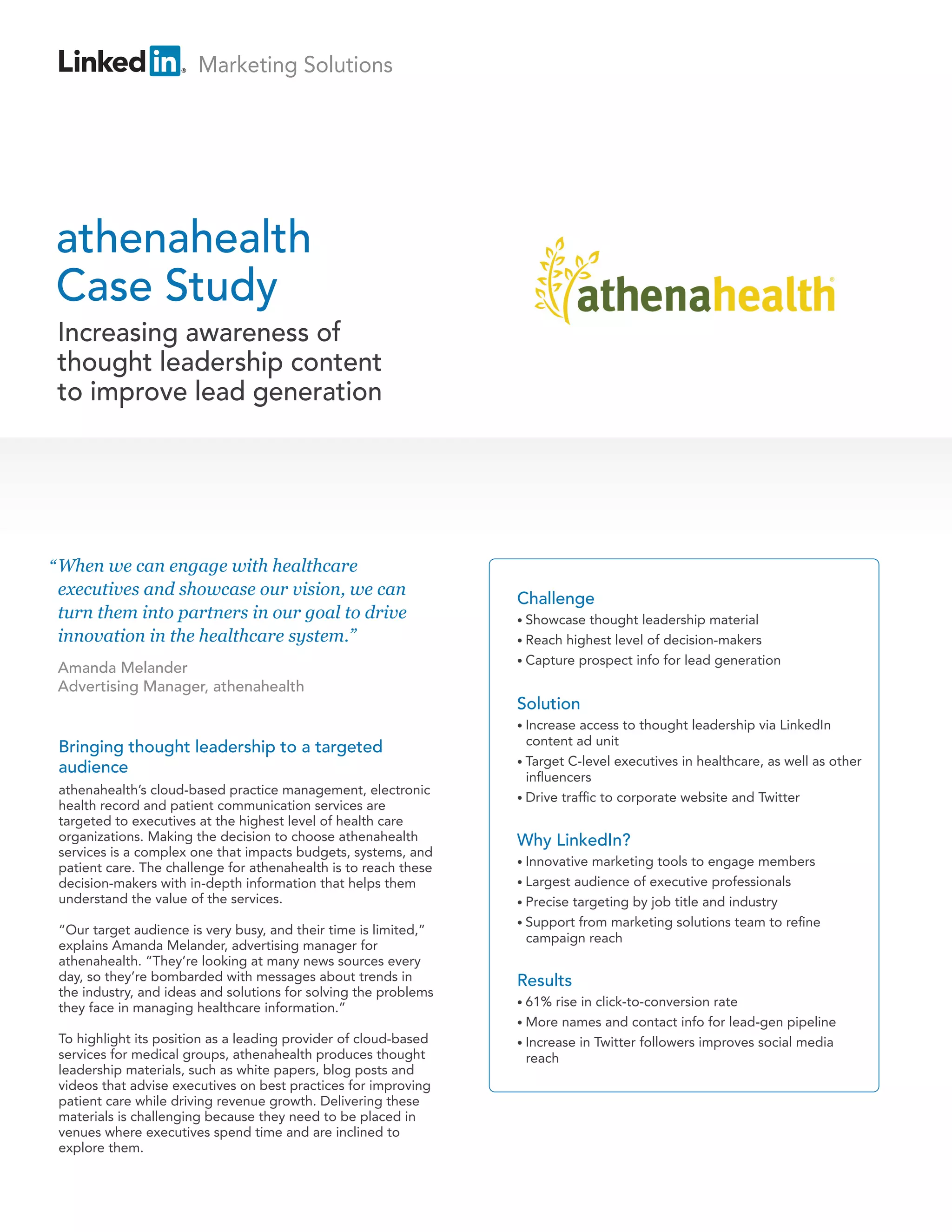 athenahealth Case Study | PDF