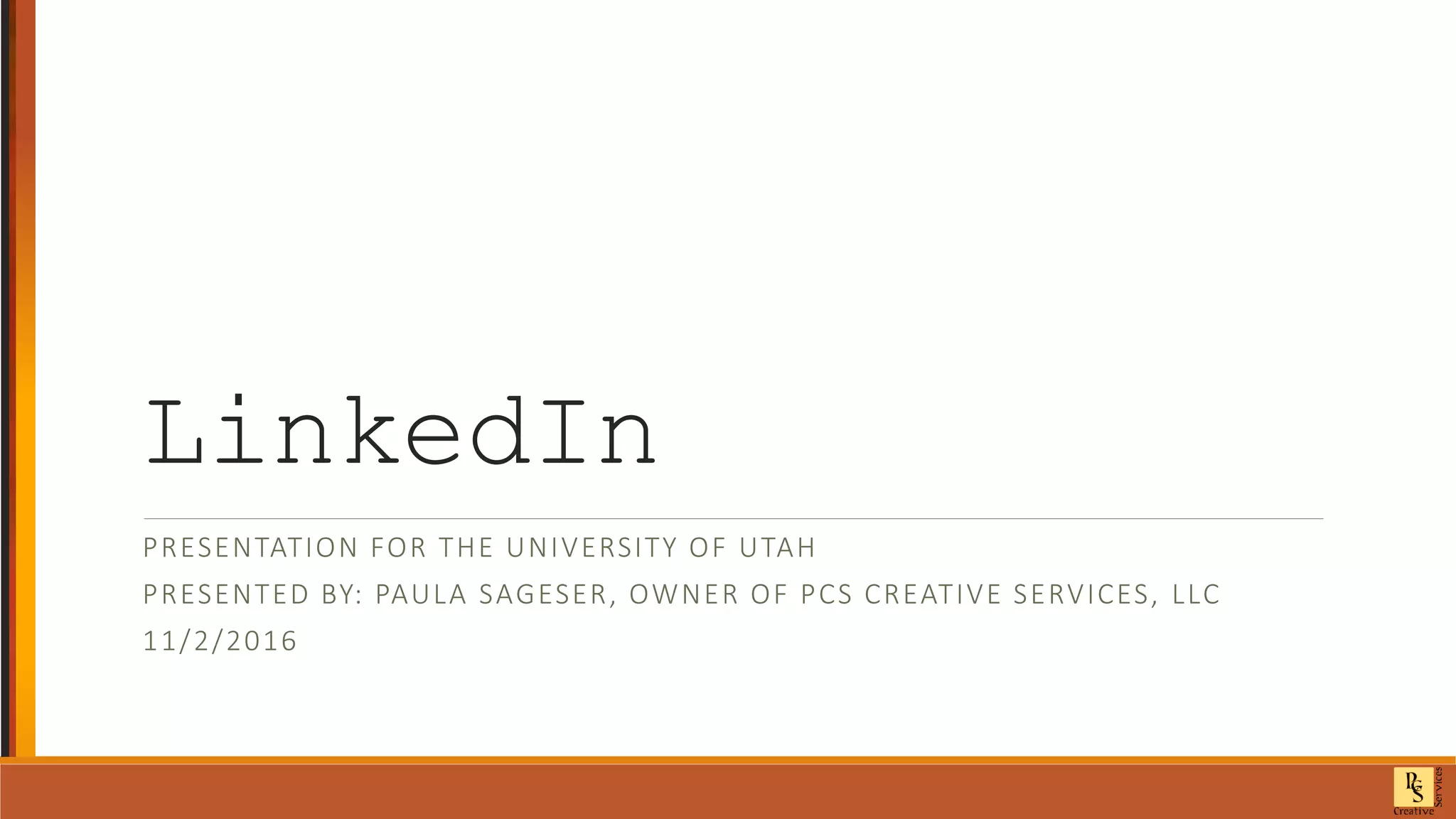 LinkedIn Basics | PPTX