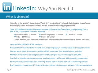 LinkedIn Basics 101 Updated 1-10-2013 | PPT