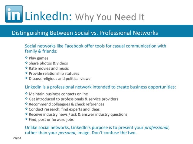 LinkedIn Basics 101 Updated 1-10-2013 | PPT