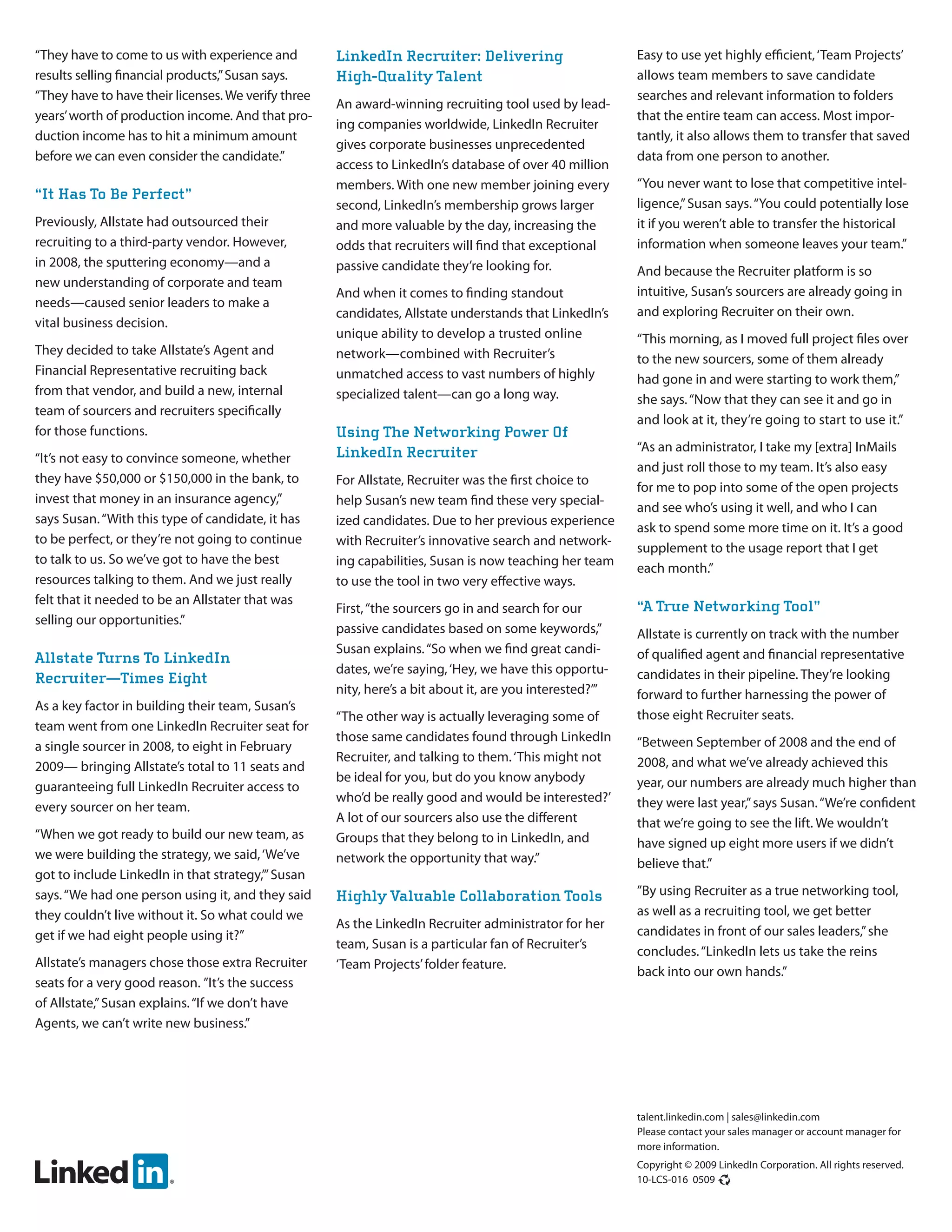 Linkedin Case Study.Allstate | PDF