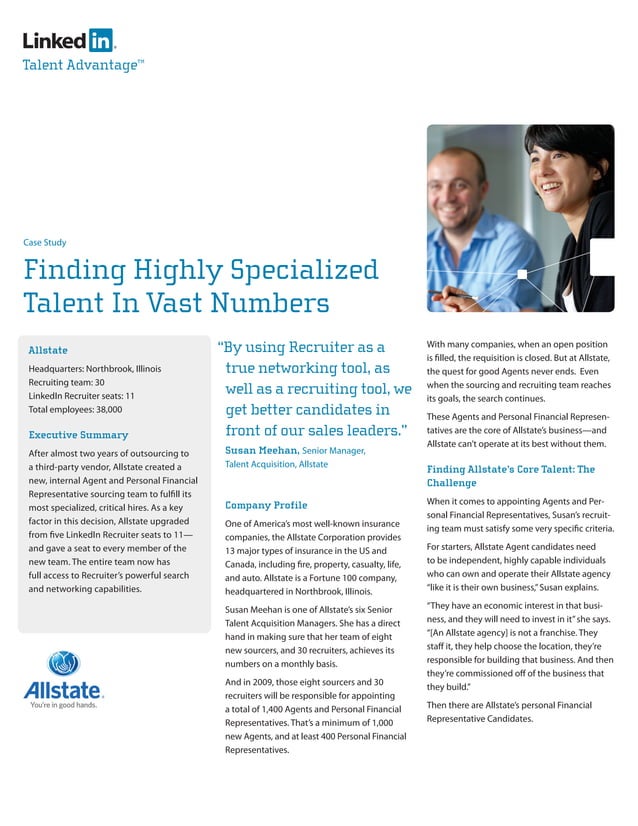 Linkedin Case Study.Allstate | PDF
