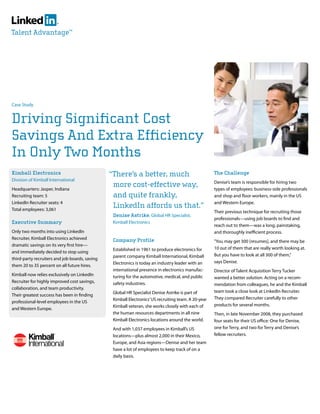 Linkedin Case Study Kimball International | PDF