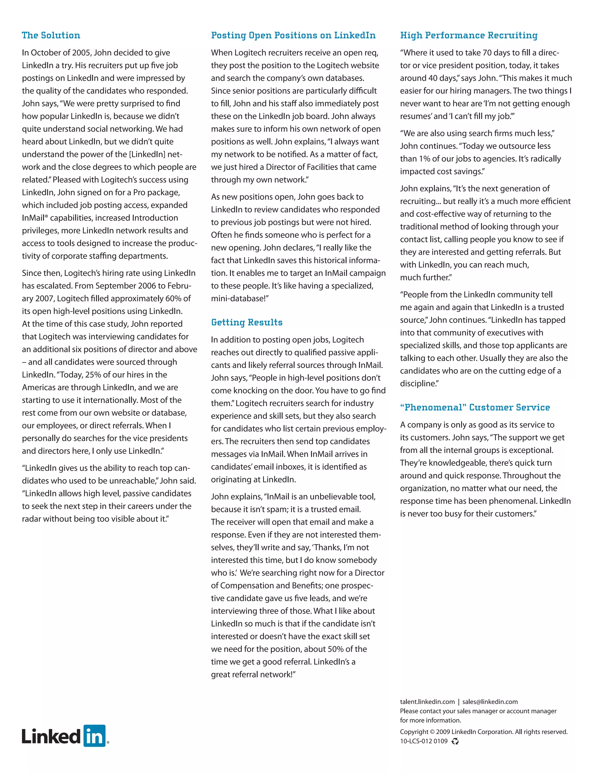 LinkedIn Case Study Logitech | PDF