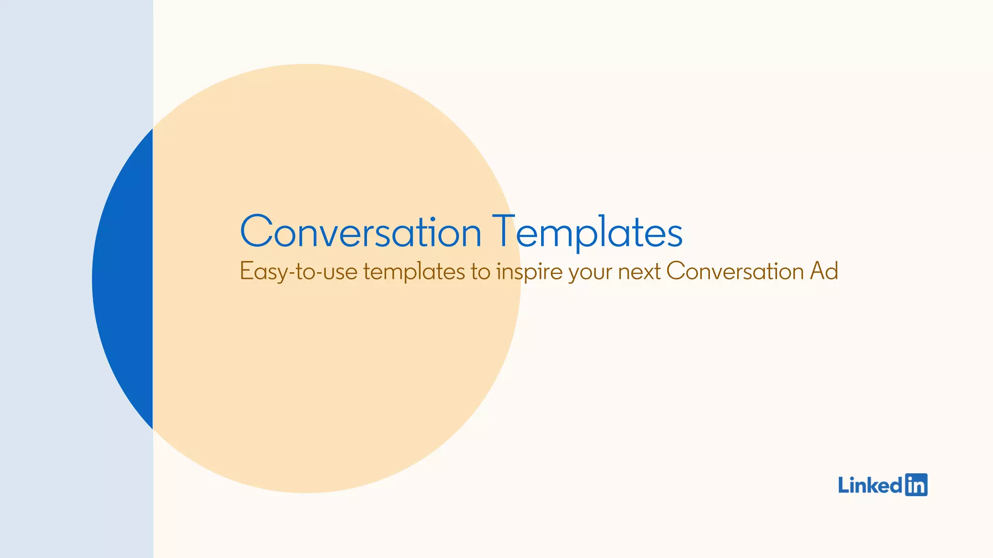 LinkedIn Conversation Ads Templates | PPT