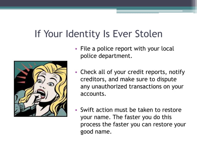 Identity Theft Presentation | PPTX | Internet Safety | Parenting